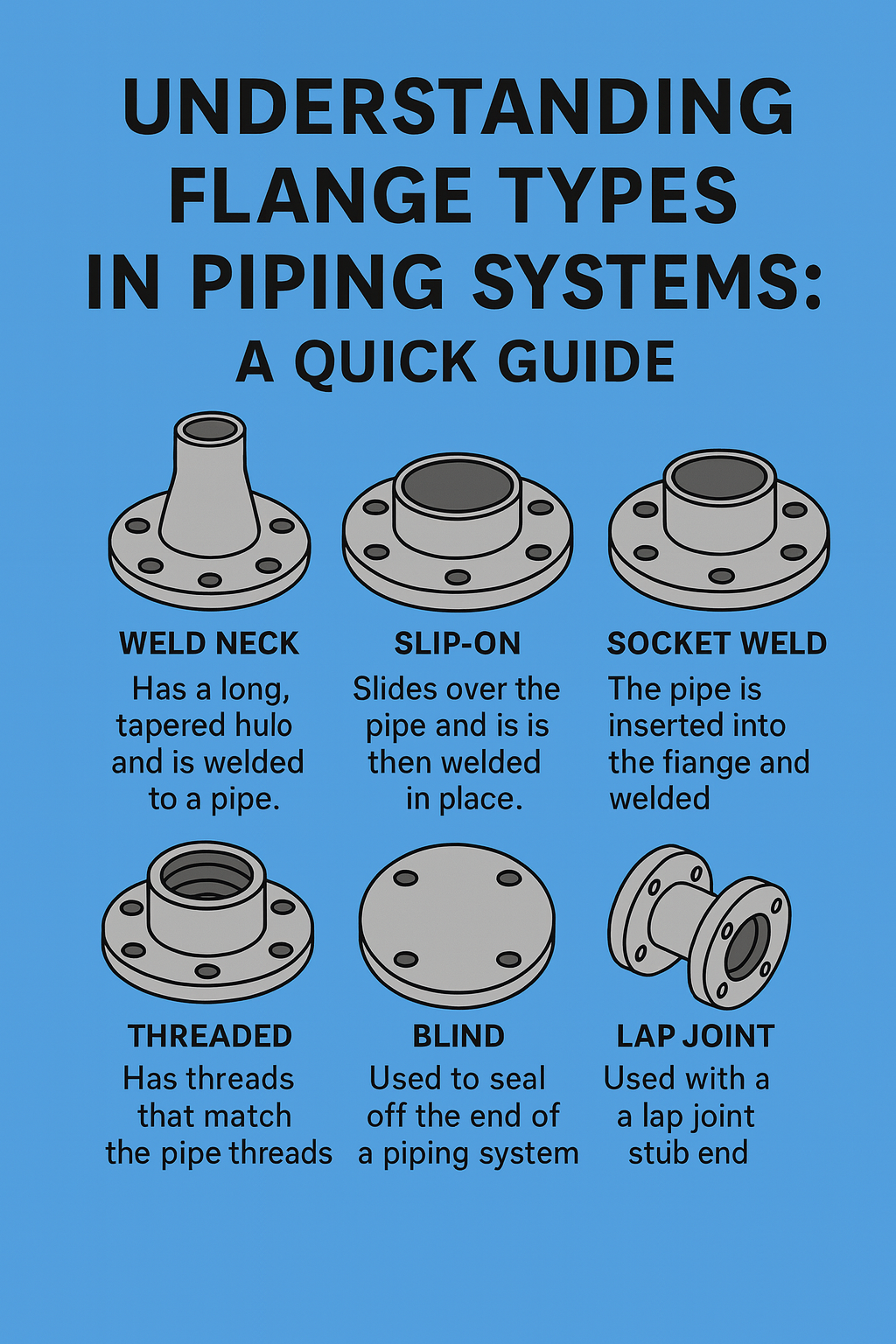 Understanding Flange Types in Piping Systems: A Quick Guide – Weld Support Parts Blog