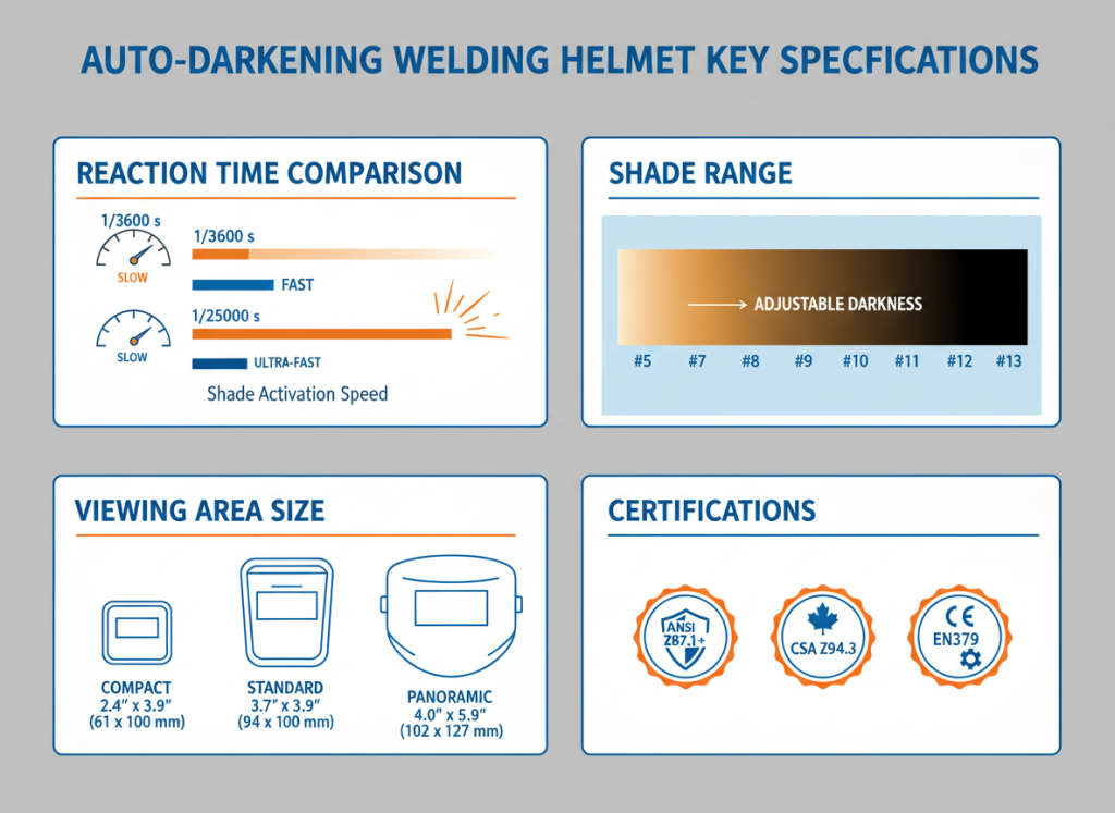 Auto-Darkening Welding Helmet Buying Guide 2025 | Lens Speed, Shade ...